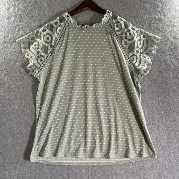 Flower & Feather | Tops | Flower Feather Top Women Extra Large Sage ...
